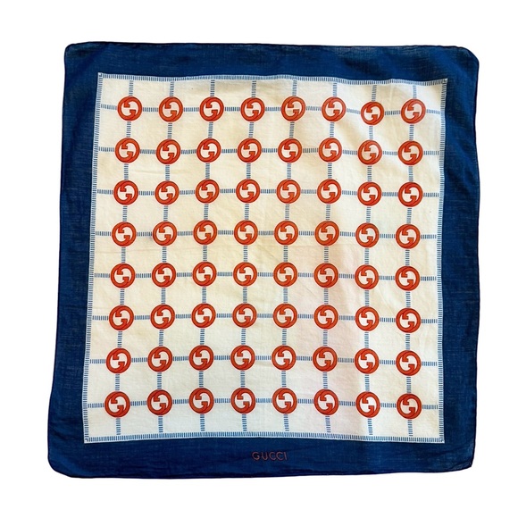Gucci | Accessories | Gucci Vintage Interlocking Gs Blue White Orange ...